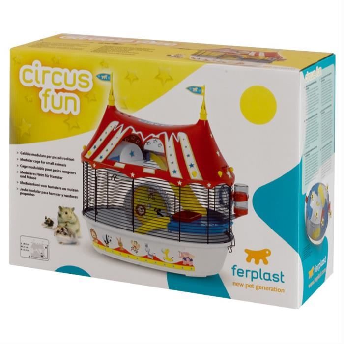 Cage Pour hamster Circus Fun 49,5*34*42,5 cm - Rouge - FERPLAST - Cdiscount