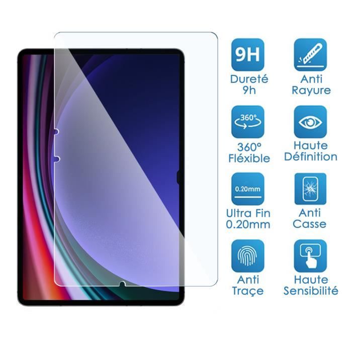 Écran Protection en Verre Trempé pour Samsung Galaxy Tab S9 Plus (12.4 ...