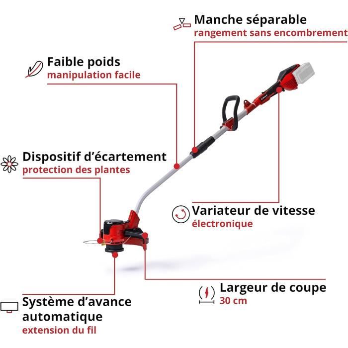 Einhell Coupe-bordures sans fil sur batterie GE-CT 36-30 Li E - Solo ...