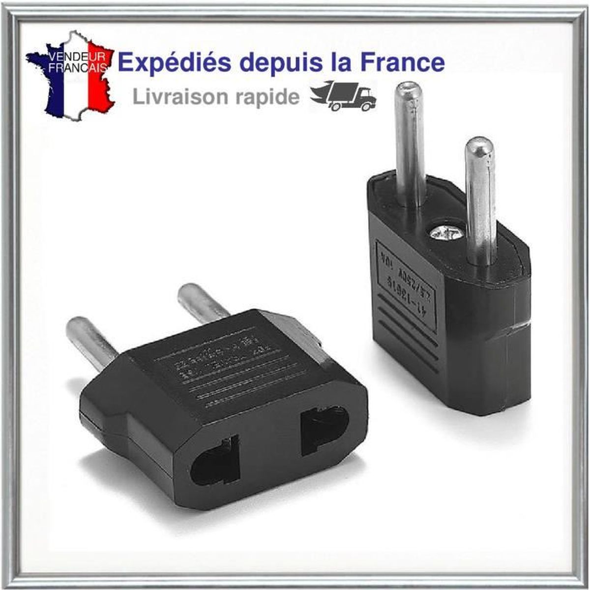 Adaptateur Secteur US Chine Vers Prise éléctrique EU France Europe ...