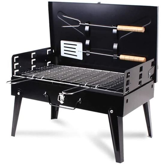 Barbecue pliant portable - Fordable - A495 - Charbon - Compact et ...
