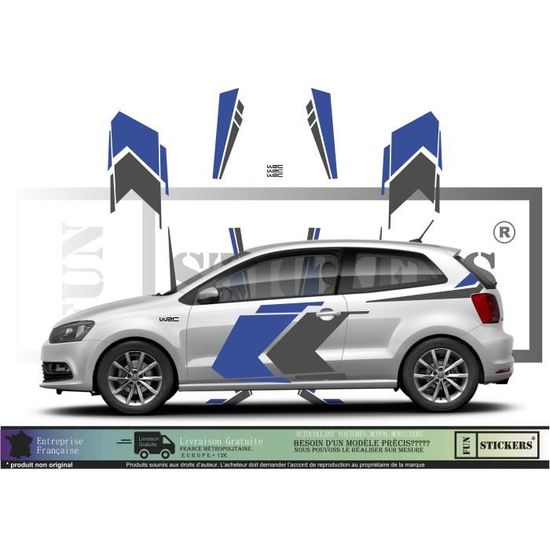 Volkwagen Polo WRC #3 rally Kit Complet - Tuning Sticker Autocollant ...
