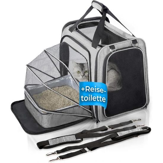 Cage De Transport Pour Chat [Avec Litière Pour Chat] Sac De Transport ...