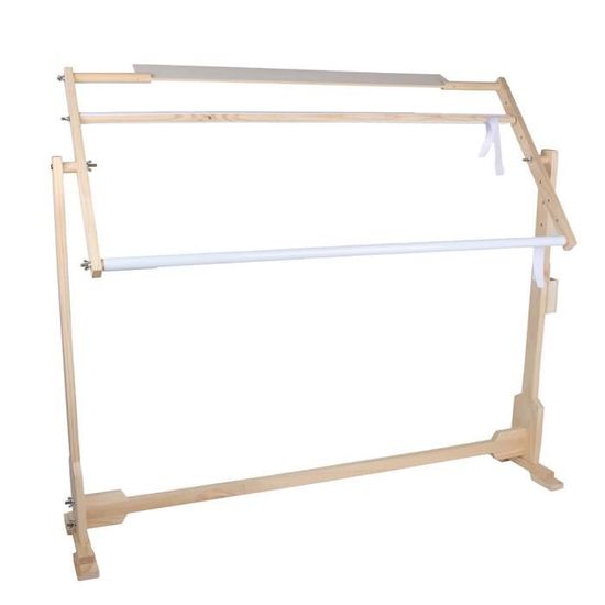 Croix Cadre de Broderie Réglable Support de Broderie en Bois Pied de ...