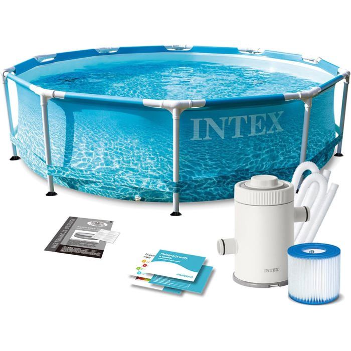 Intex kit piscinette tubulaire ocean (ø)3,05 x (h)0,76m197 - Cdiscount ...