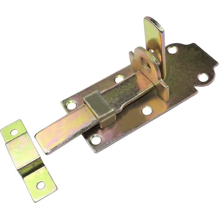 C58763 - Targette À Pêne Plat Avec Gâche 100X45 Mm Verrou De Porte ...