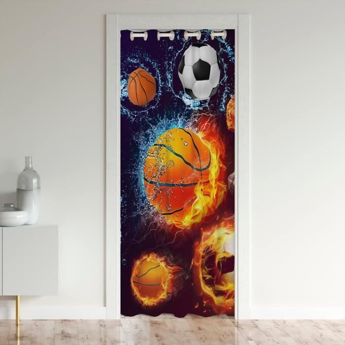 Rideau Occultant Pour Porte De Placard - Motif Ballon De Football ...