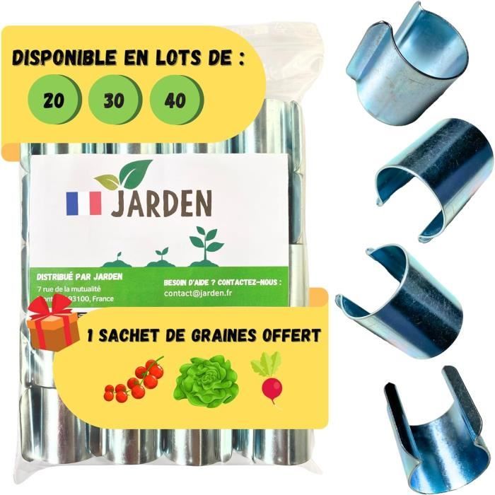 Lot 20 Clips Diamètre 25Mm Pour Serre, Fixation Métal Accessoire Bâche ...