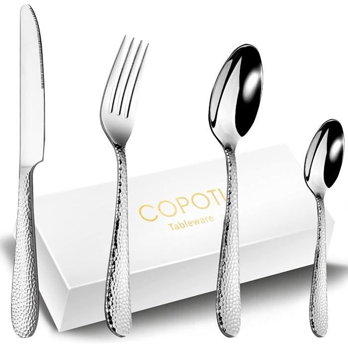 Set de Couverts moderne Service 6 personnes, 24 Pièces Couverts de ...