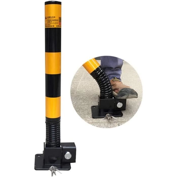 Poteau de stationnement Pliable Barrière de stationnement à Ressort ...