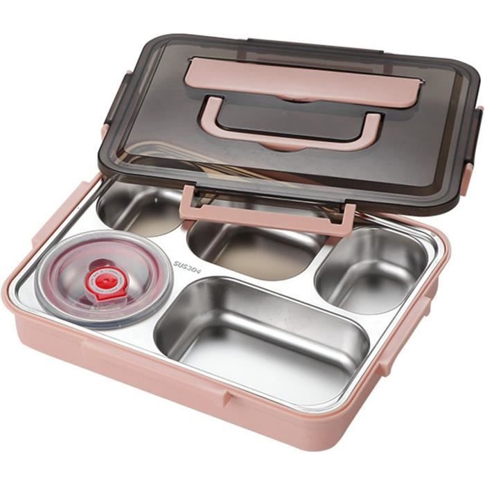 Bento Lunch Box INOX, Lunch Box Isotherme avec Compartiments, Portable ...