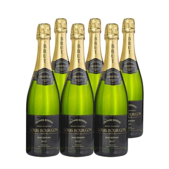 Pack 6 Louis Bourgon Grande Réserve Blanc de Blancs Brut 0,75L - La ...