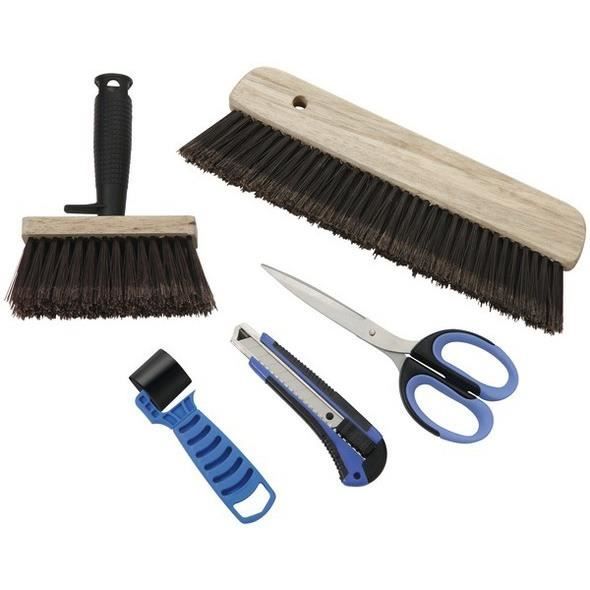SET TAPISSIER ROULEAU TAPISSER BROSSE COLLE MAROUFLER CUTTER ...