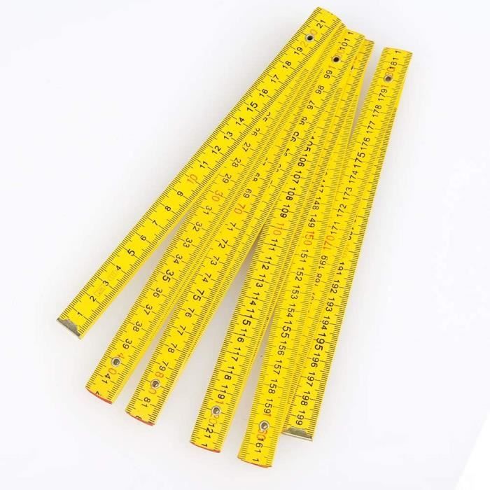 Règle pliante en bois pour charpentier, outils de mesure métrique ...