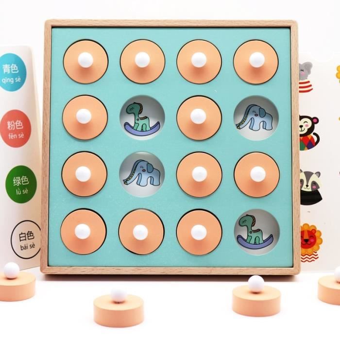 Casse-Tete K0H0O Enfants en bois mémoire Match jeu d'échecs enfants ...