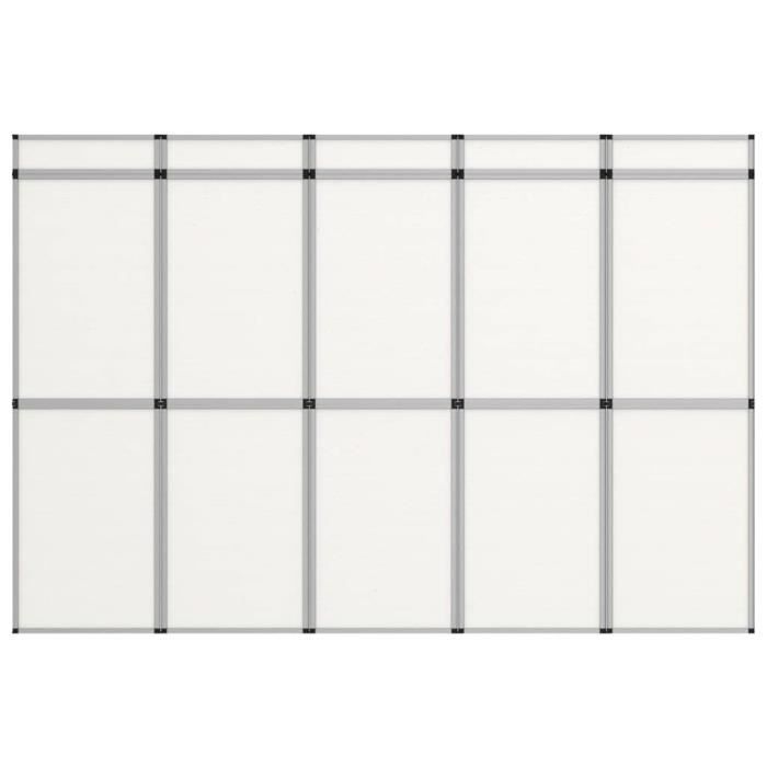 Drfeify Mur d'affichage exposition pliable 15 panneaux 302x200 cm Blanc ...