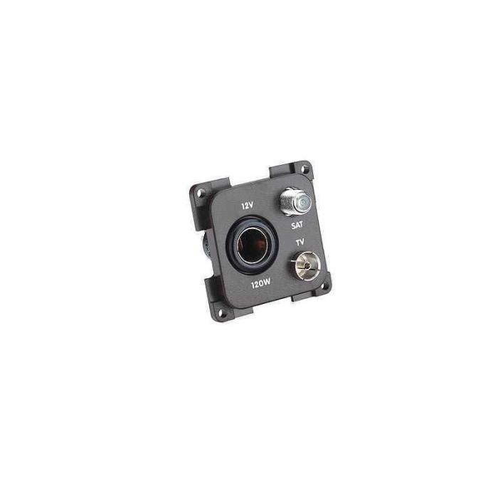 Socle TV + SAT + 12V marron pour caravane et camping-car - Cdiscount Auto