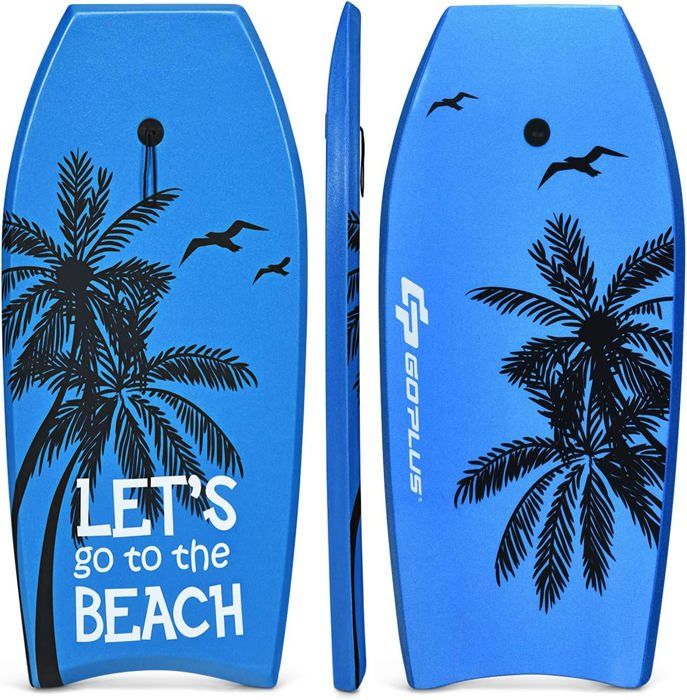 Bodyboard GOPLUS 41'' - Planche à Vagues Résistante 105cm - Motif ...