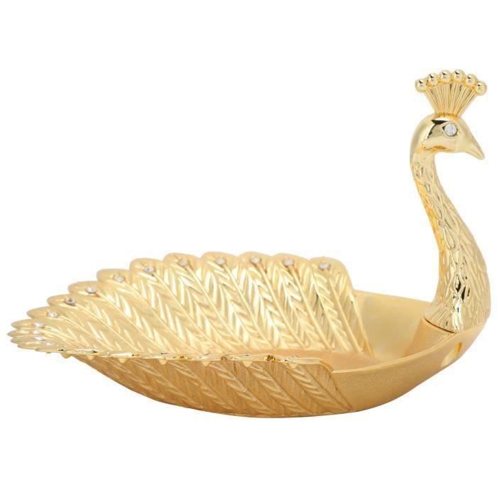 AL11481-assiette de fruits secs en métal Snack Peacock Plate Metal ...