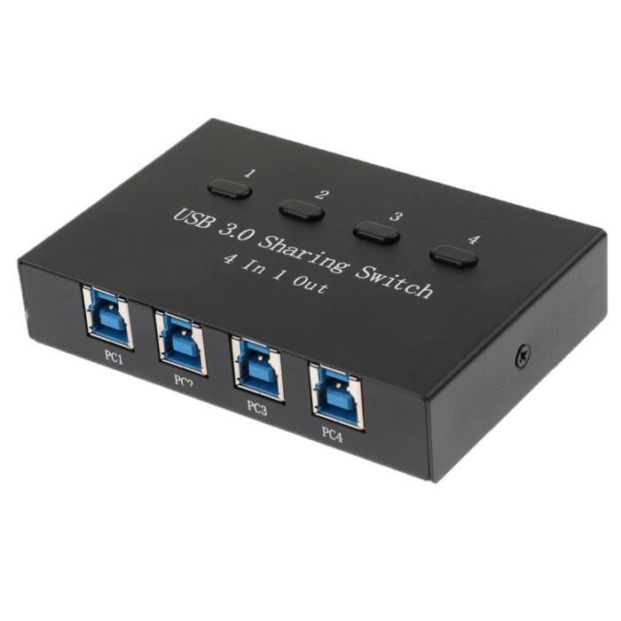 Commutateur USB 3.0 Commutateur 4 Ports USB Commutateur De Périphérique ...