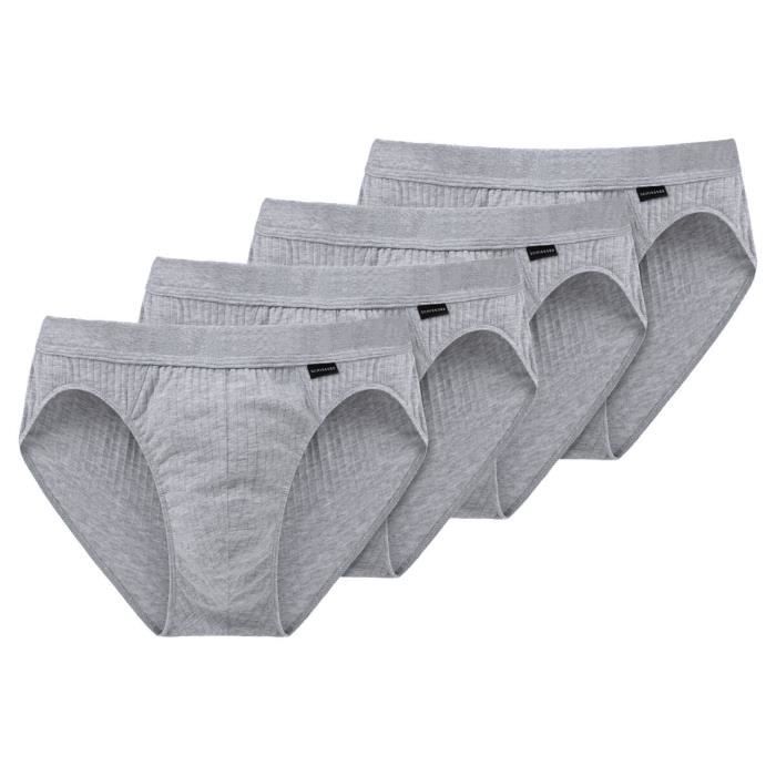 Schiesser Slips Hommes Cotton Essentials Authentic - lot de 4 Gris ...