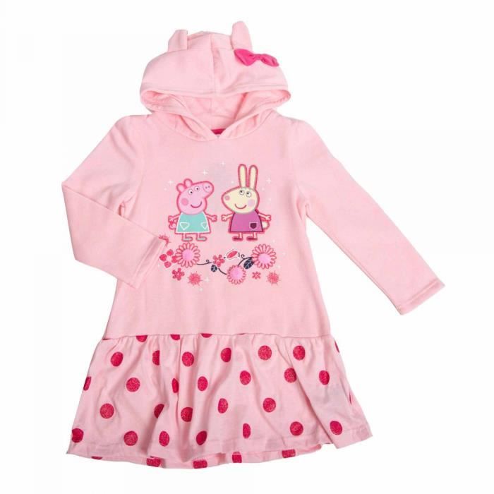Robe sweat capuche soy luna ou my little poney ou peppa pig Enfant ...
