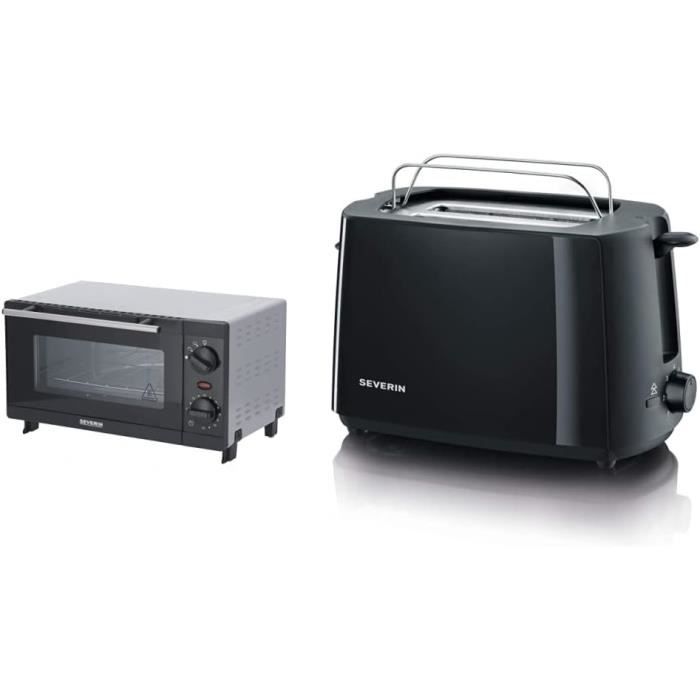 Mini-Four 9 L Avec Grille Et Plaque De Cuisson Incluses & Grille-Pain ...