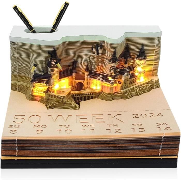 Calendrier De Bureau 3D : Notes Créatives En Forme De Château 3D ...