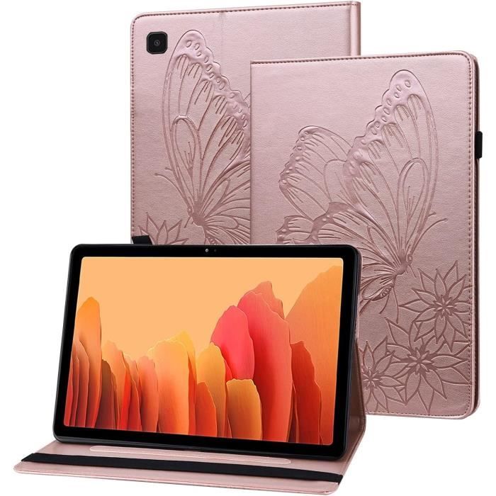 Coque Galaxy Tab S5E Housse En Cuir Pu Papillon En Relief Housse ...