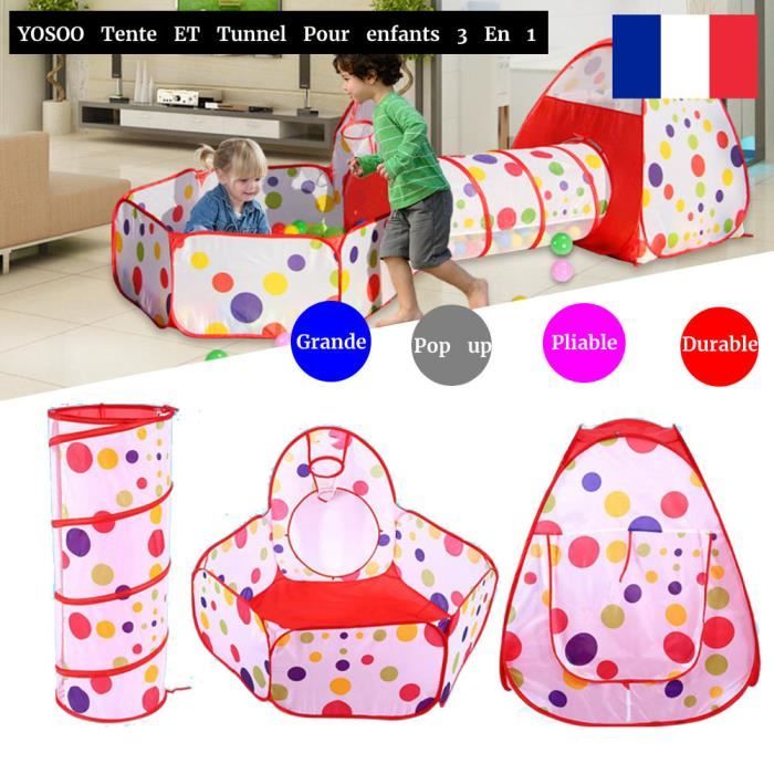 HAO Playhouse Tunnel Maison Tent de jeu pour enfants pliable avec sac ...