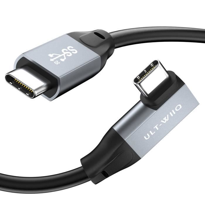 Câble Usb C Vers Usb C 3.2 Gen2X2 100 W, Câble Vidéo 4K Vers 60 Hz À ...