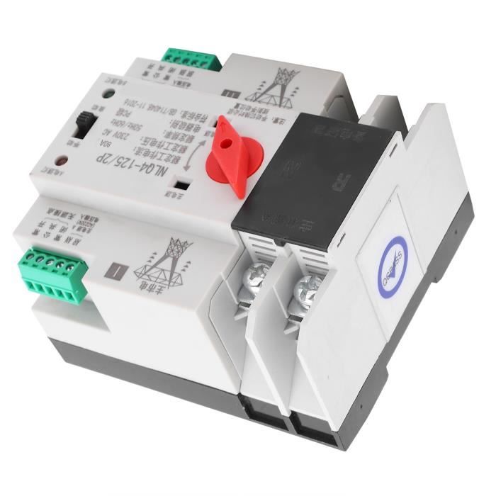 Commutateur de transfert automatique - YOSOO - 2P - ABS - Installation sur rail DIN - Intérieur ...