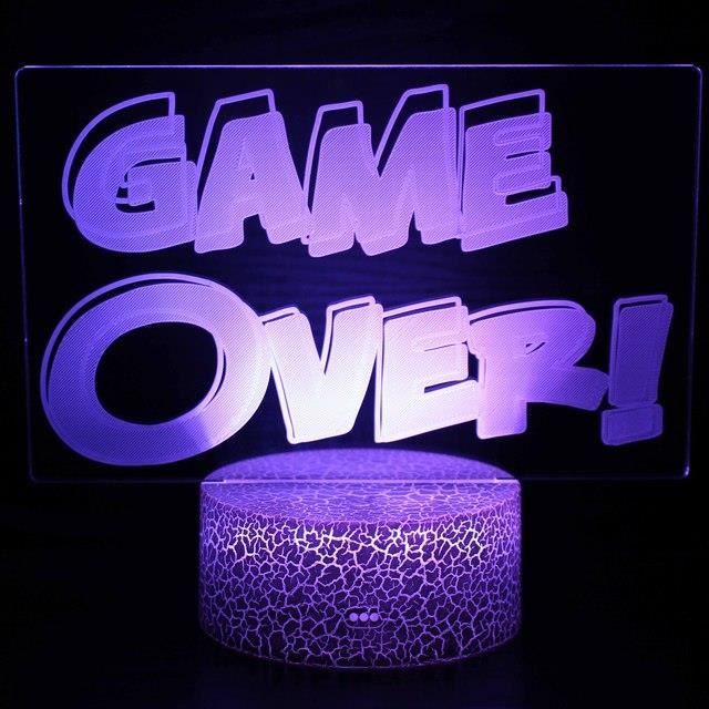 Veilleuse,07-Crack Base 7Colors--Lampe de décoration 3D RGB LED pour ...