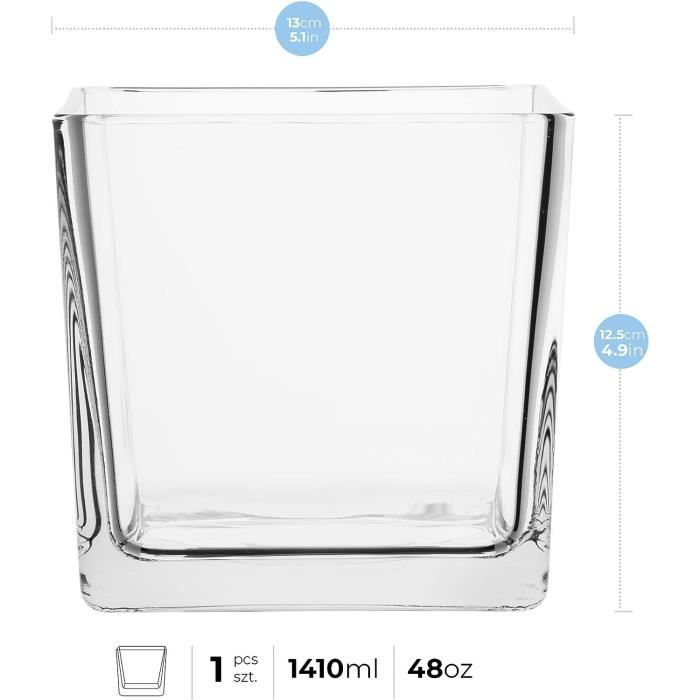 Cache Pot Verre 13.5 Cm Pot Fleur En Verre Transparent Cache Pot ...