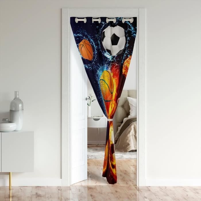 Rideau Occultant Pour Porte De Placard - Motif Ballon De Football ...