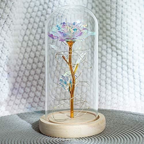Rose Enchantée Rose Eternelle Sous Cloche Rose Élégant Dôme En Verre ...