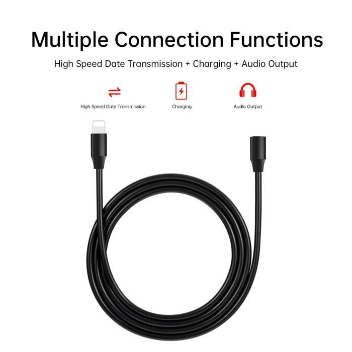 6,6Ft Lightning Rallonge Cable, Ios Extension Câble Pour Transfert De ...