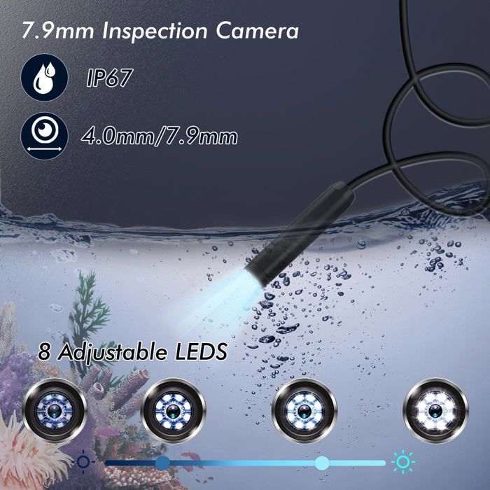 Endoscope Caméra Endoscopique 5M - 1080P Hd 3 En 1 Usb Endoscope Camera ...