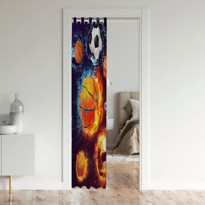 Rideau Occultant Pour Porte De Placard - Motif Ballon De Football ...