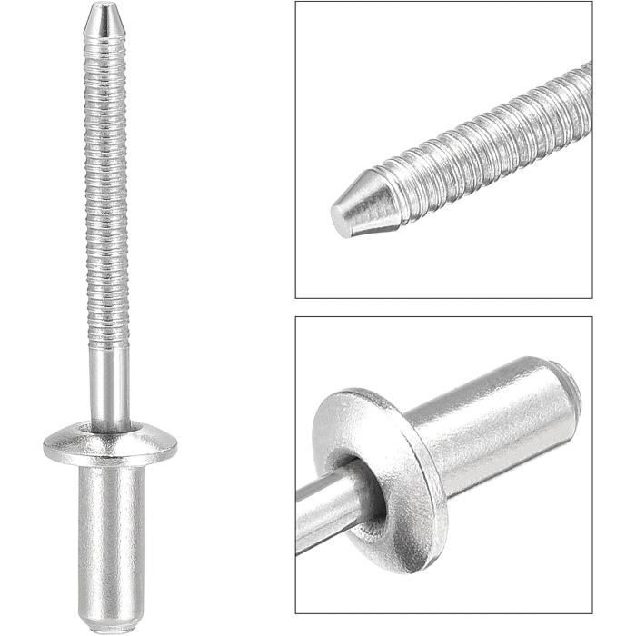 Lot De 50 Rivets Aveugles En Acier Inoxydable 304 - 4,8 Mm De Diamètre ...