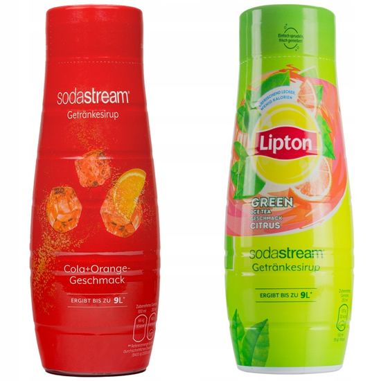 Sirop concentré - SodaStream - Cola Orange et Lipton Ice Tea 2x440ml ...