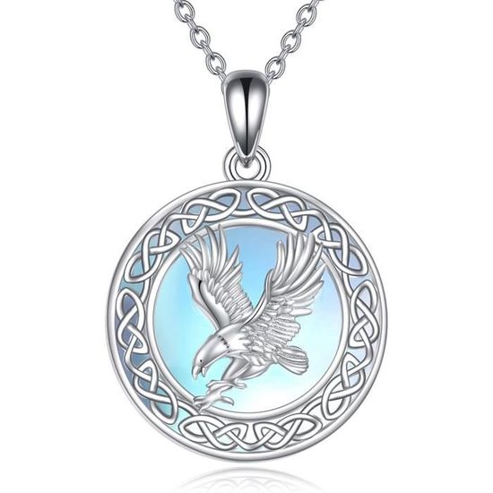 Phoenix Collier Cadeaux Argent Sterling Pierre De Lune Irlandais Noeud ...