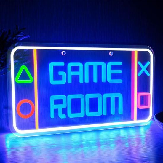 Neon de la Game Room Neon de Gamer LED Veilleuse à intensité variable ...