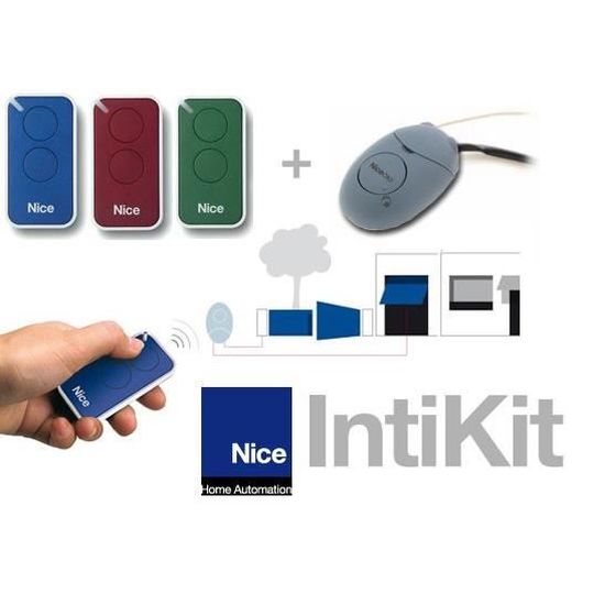 Pack IntiKit NICE - 3 télécommandes + 1 récepteur - Rouge, vert, bleu - Programmation simple ...
