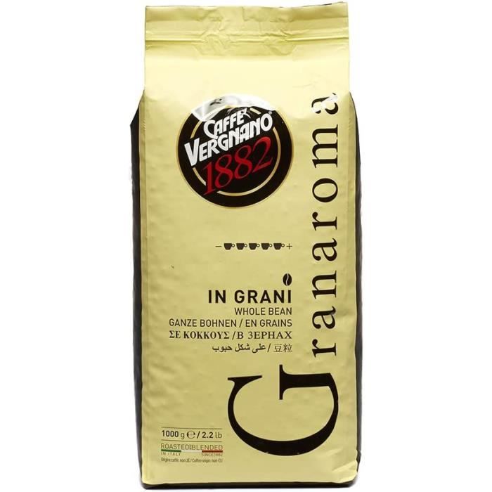Caffè Vergnano Café en Grains Granaroma Paquet de 1 kg [175 ...