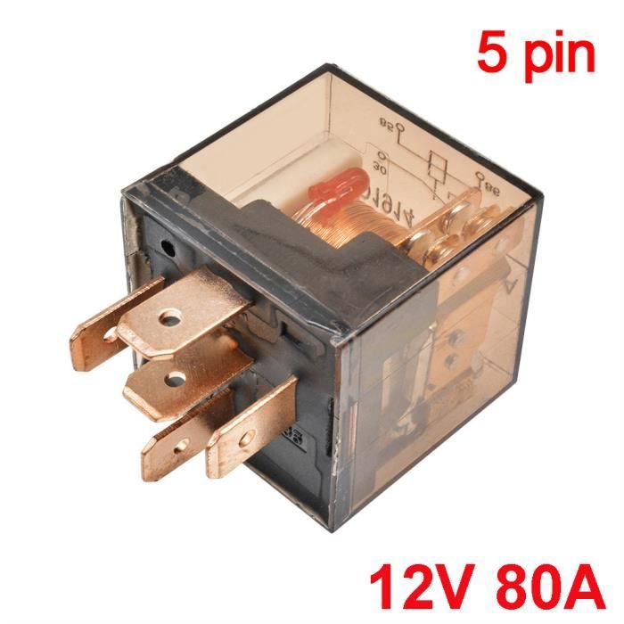 12V 5PIN 80A - Relais Automobile Étanche Spdt, Dispositif De Contrôle ...