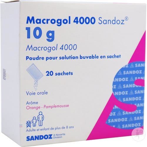 MACROGOL 4000 10G SANDOZ 20 SACHETS - Cdiscount Santé - Mieux vivre