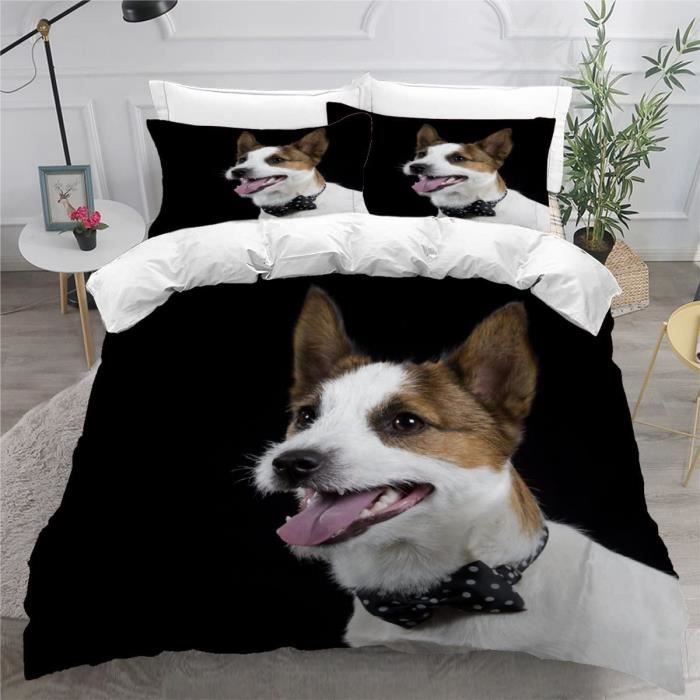 Housse de Couette - Bedding - Jack Russel Terrier - 220x240cm ...