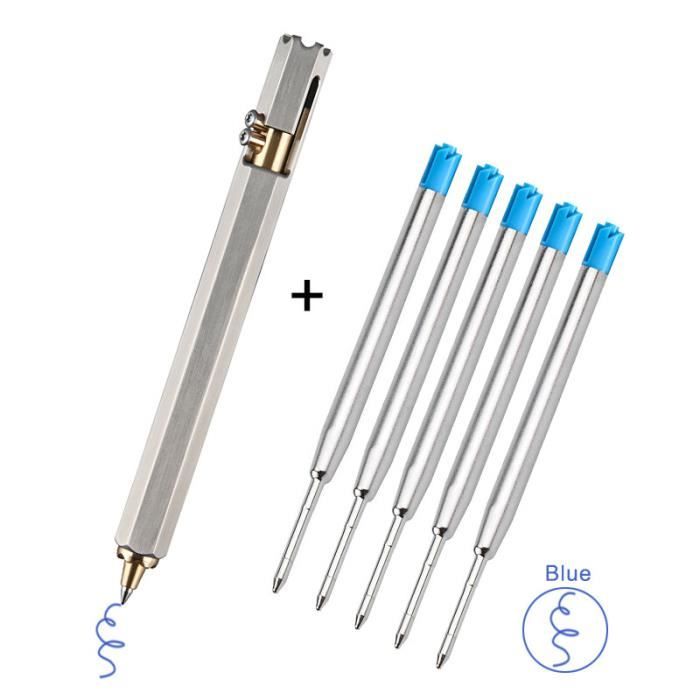 Outillage de camping,Stylo tactique Hexagonal Portable en acier ...