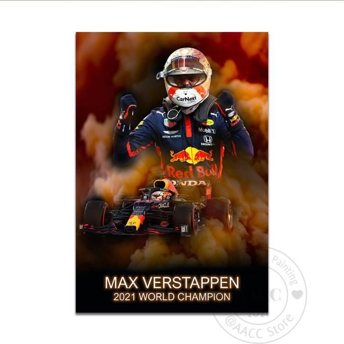 Tableau - Toile,Affiche de course F1,formule 2021,Champion du monde ...